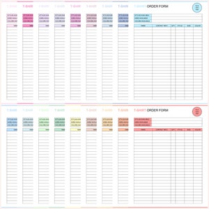 Editable T-shirt Order Template, Printable Custom Order Form, Sales ...