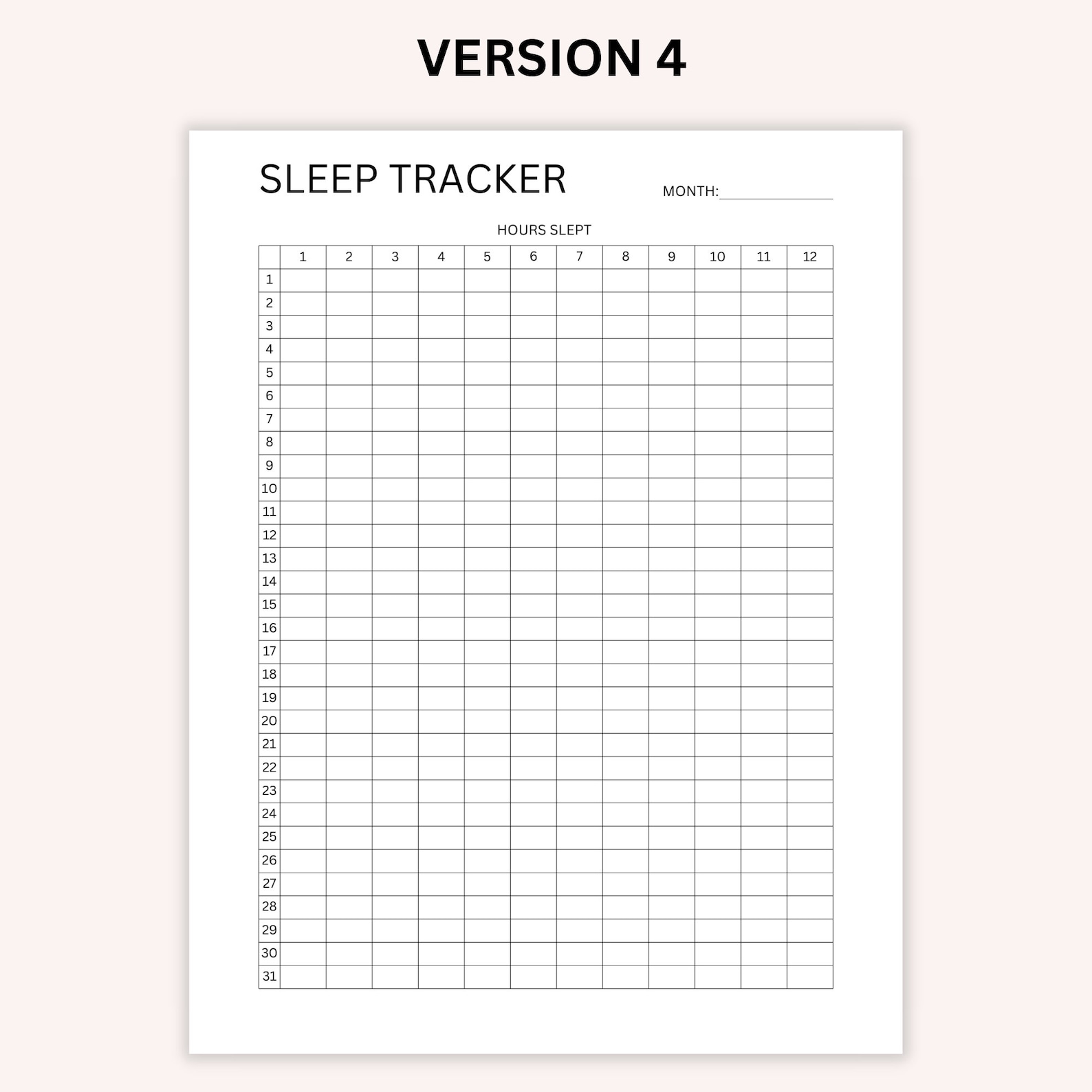 Printable Sleep Tracker, Sleep Diary, Sleep Chart, Sleep Journal, Daily ...