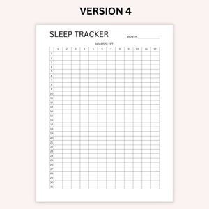 Printable Sleep Tracker, Sleep Diary, Sleep Chart, Sleep Journal, Daily ...