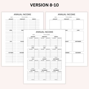 Printable Income Tracker, Money Tracker, Income Template, Income Log ...