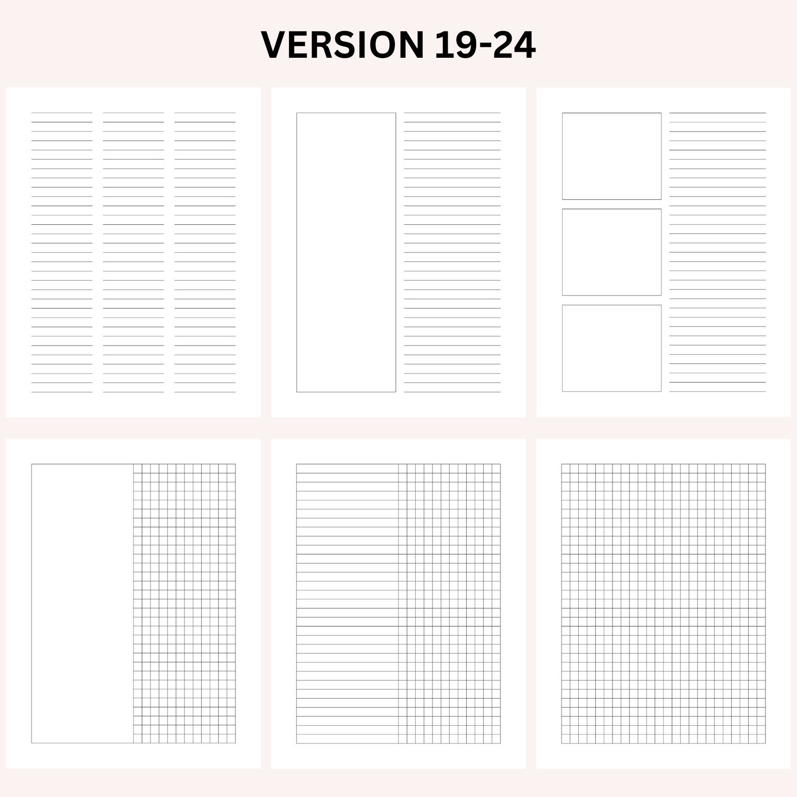 Printable Notebook Pages, Note Taking Templates, Notes Planner, Lined ...