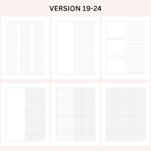 Printable Notebook Pages, Note Taking Templates, Notes Planner, Lined ...