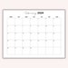 Printable 2024 Monthly Calendar Landscape, Year Calendar, Minimalist ...