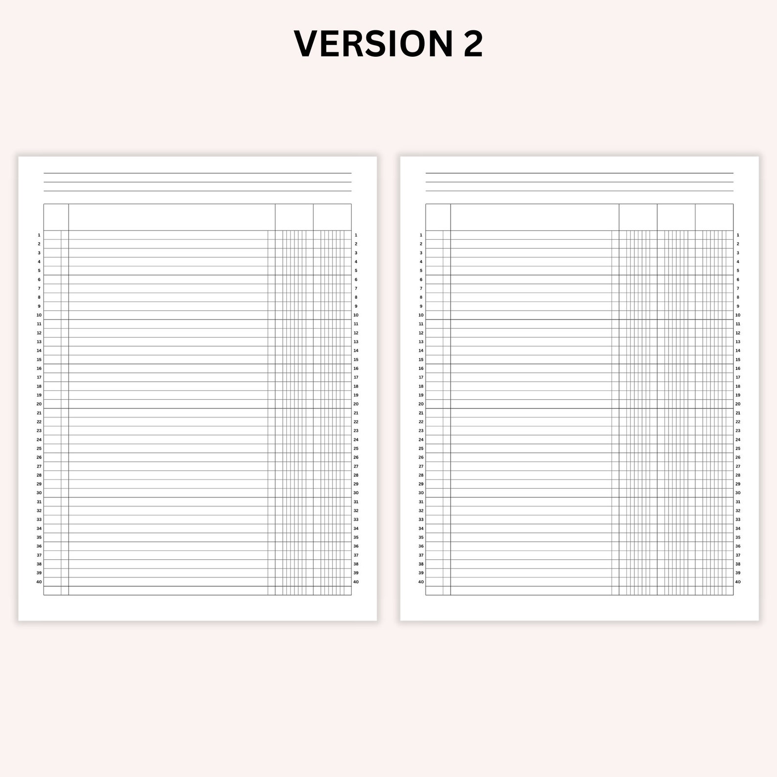 Printable Blank Accounting Ledger, Log for Credits and Debits ...