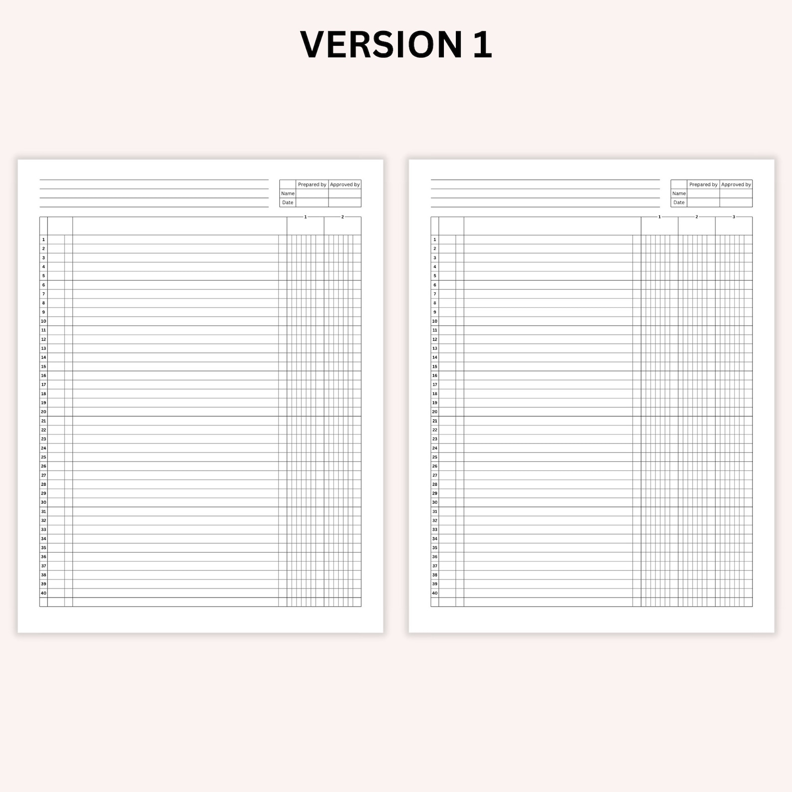 Printable Blank Accounting Ledger, Money Ledger, Bookkeeping, General ...