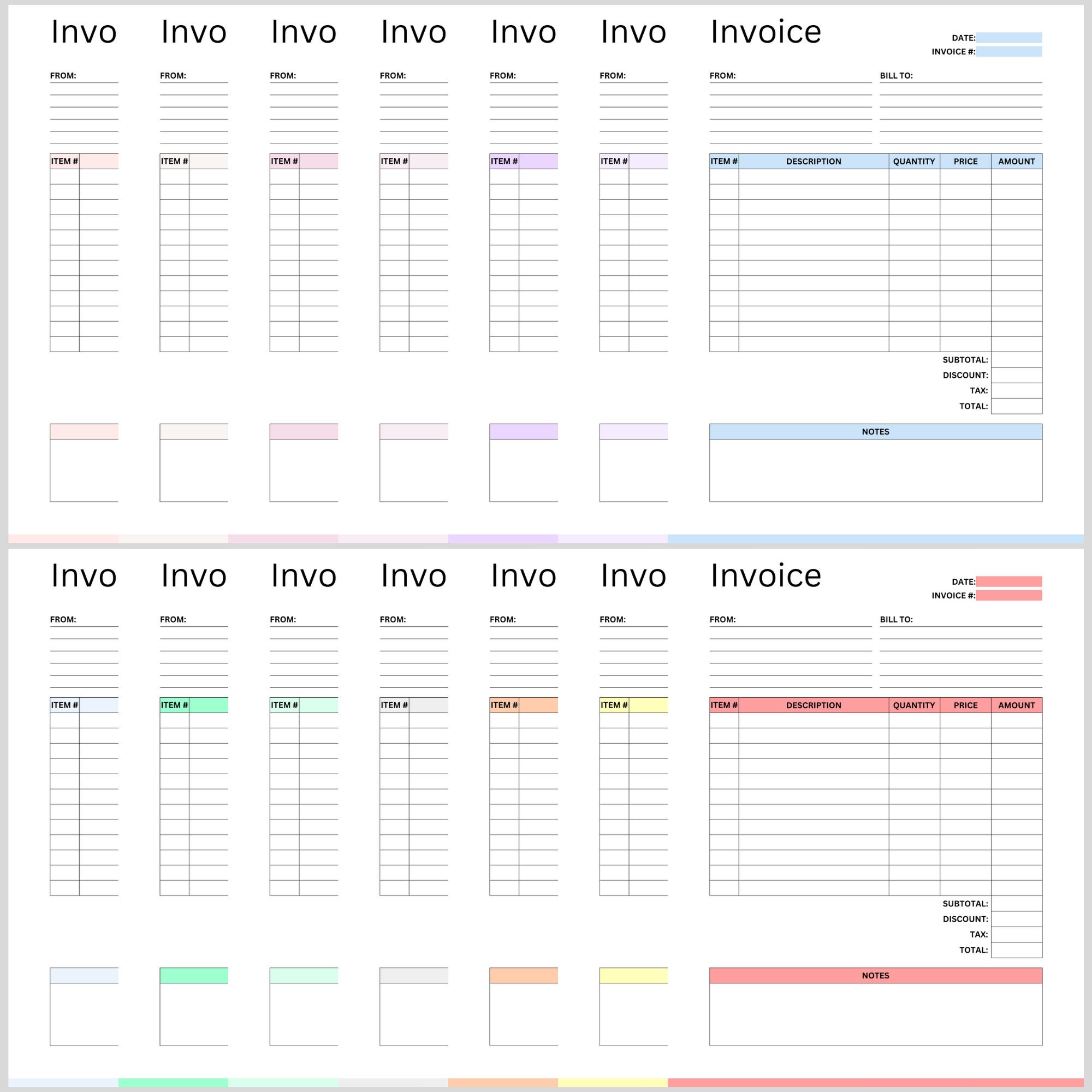 Printable Invoice, Small Business Template, Invoice Template, Payment ...