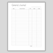 Printable General Journal, Accounting Ledger for Small Business, Log ...