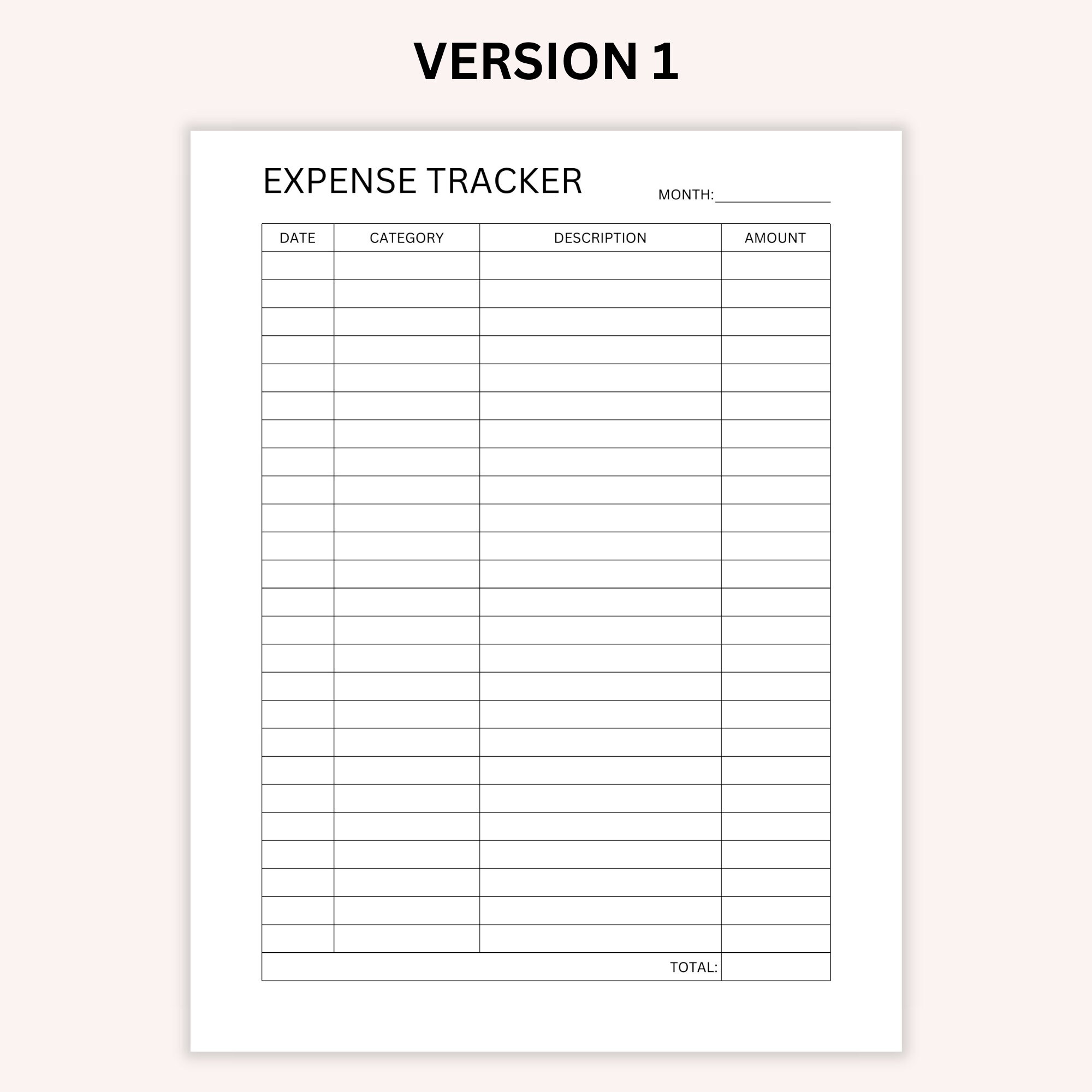 Printable Income & Expense Tracker, Spending Tracker, Money Tracker ...
