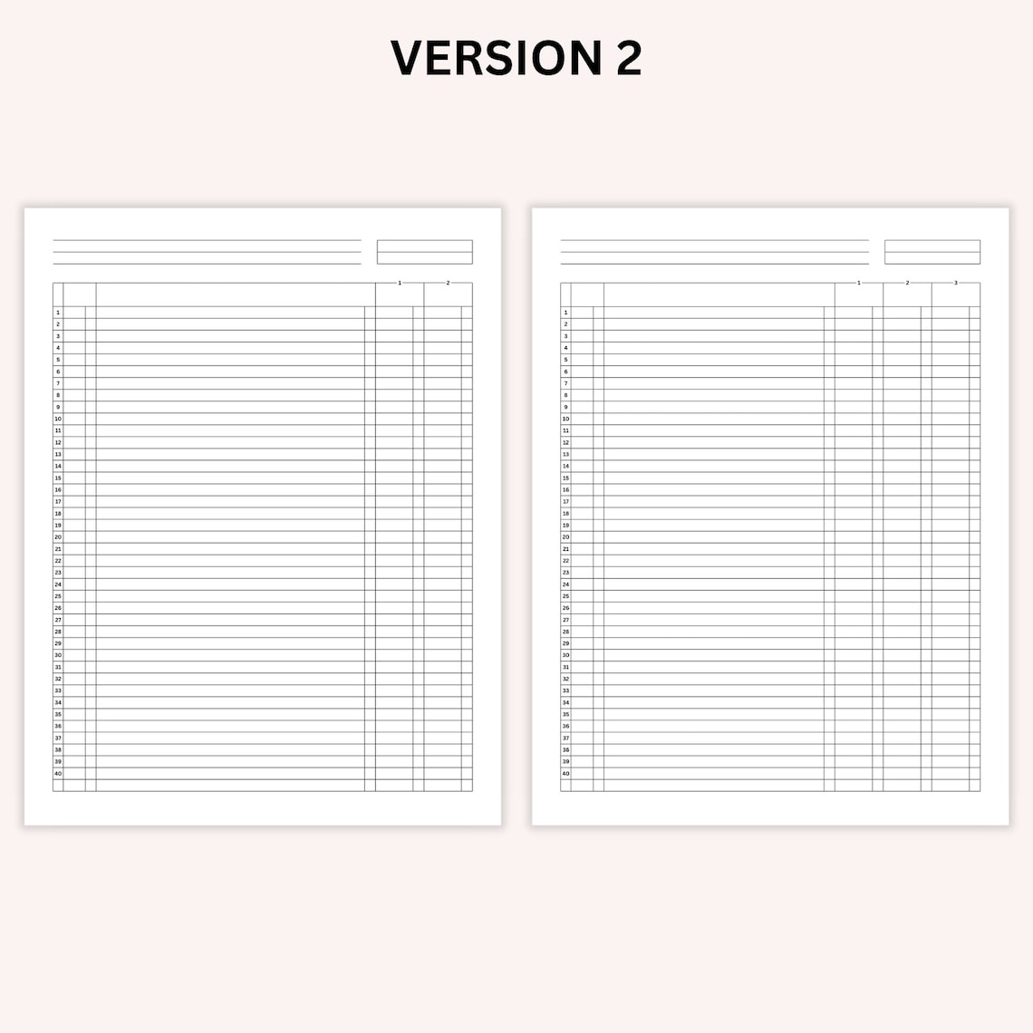 Printable Blank Accounting Ledger, Money Ledger, Bookkeeping, General ...