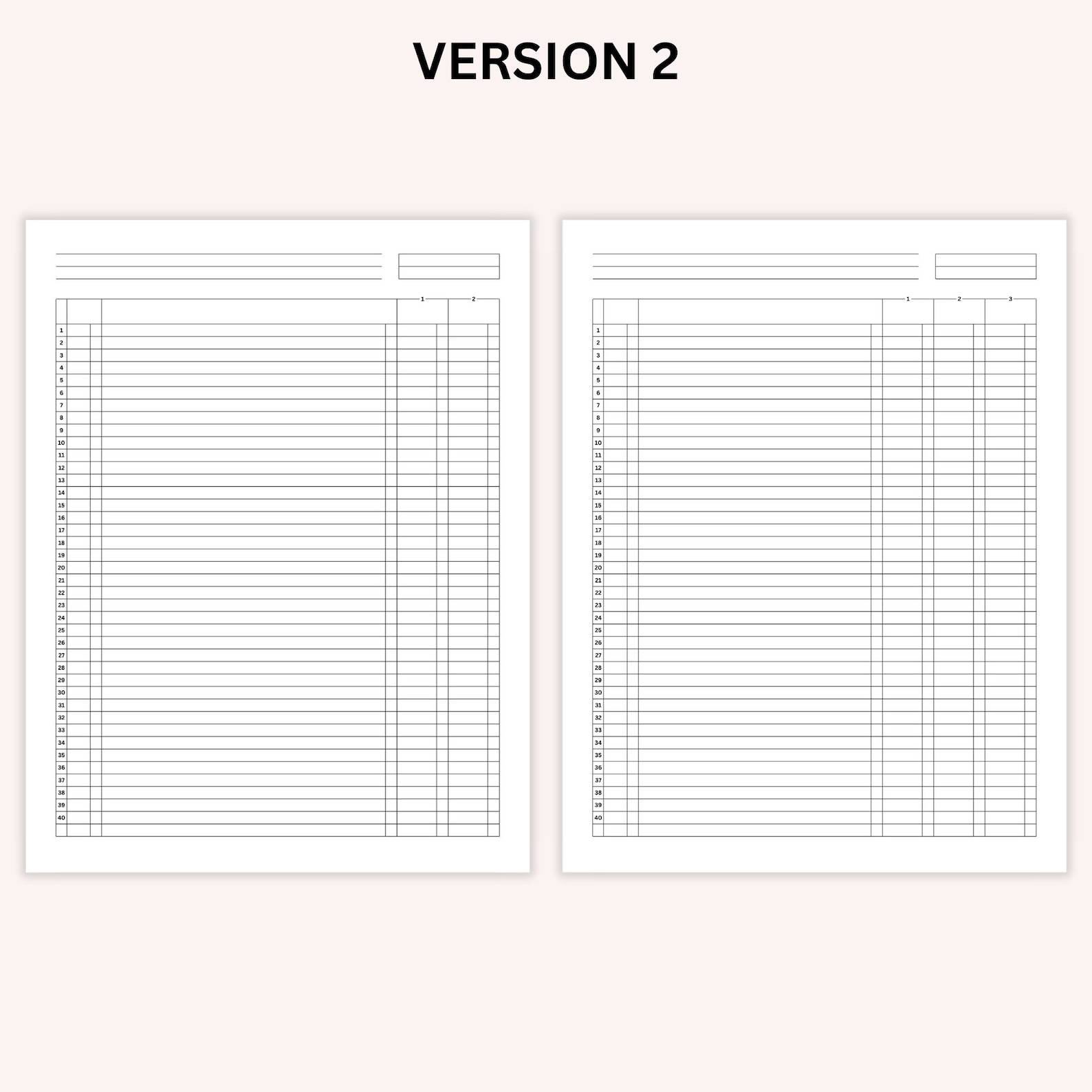 Printable Blank Accounting Ledger, Money Ledger, Bookkeeping, General ...