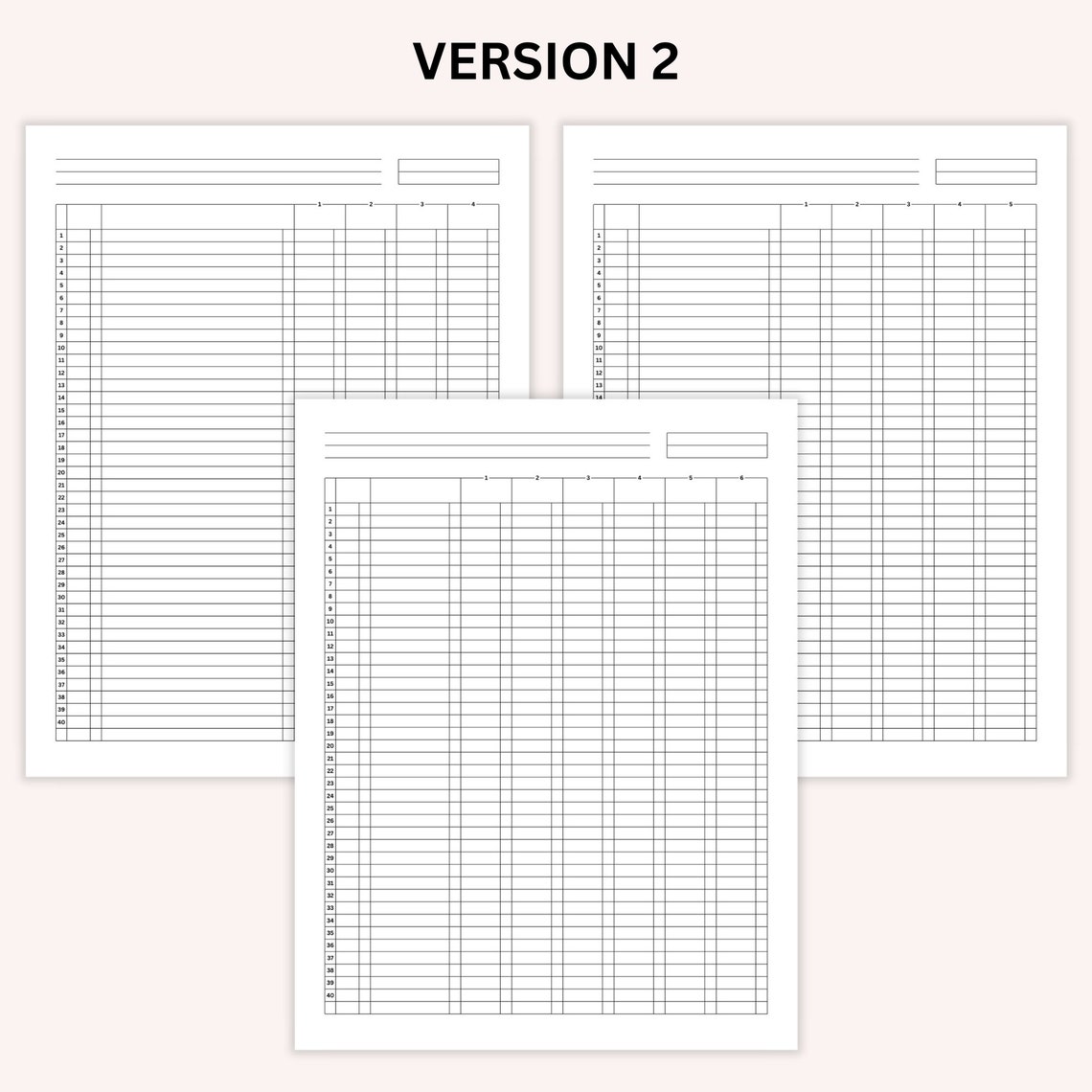 Printable Blank Accounting Ledger, Money Ledger, Bookkeeping, General ...