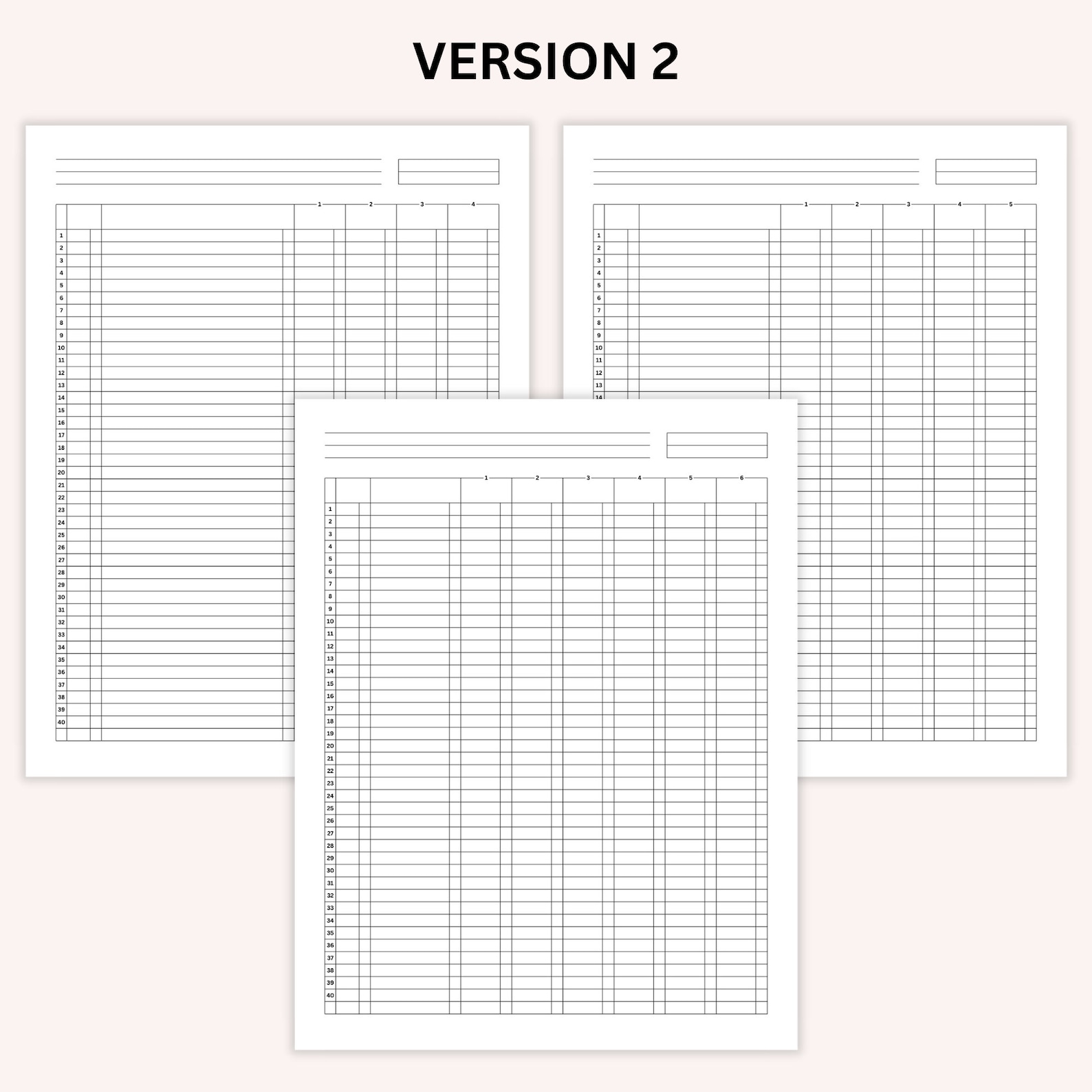 Printable Blank Accounting Ledger, Money Ledger, Bookkeeping, General ...