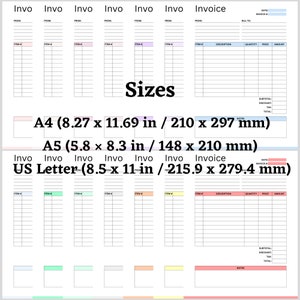 Printable Invoice, Small Business Template, Invoice Template, Payment ...