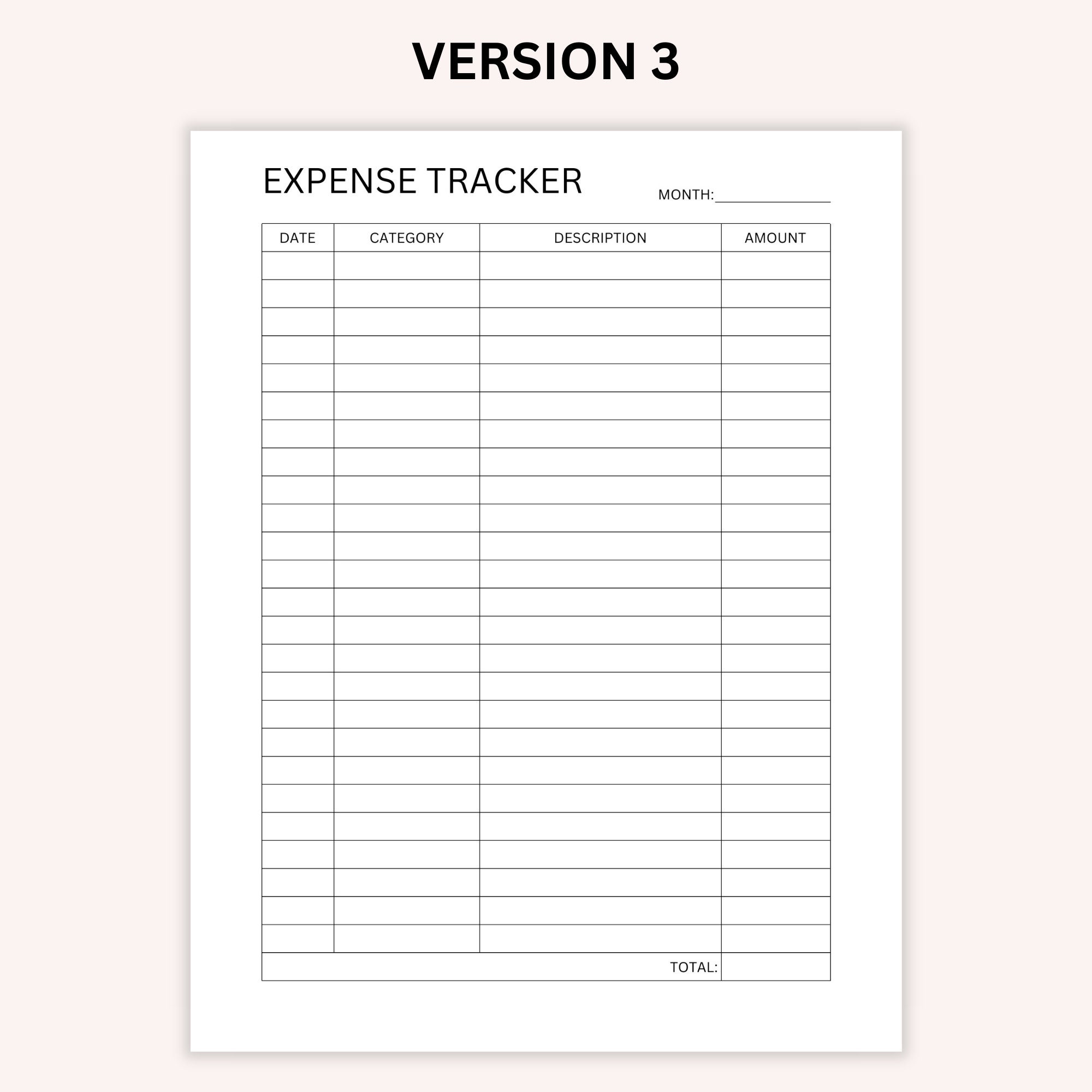 Printable Expense Tracker, Spending Tracker, Money Tracker, Small ...