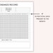 Editable Employee Attendance Record, Printable Absence Tracker ...