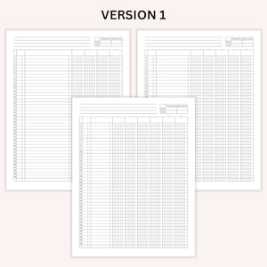 Printable Blank Accounting Ledger, Money Ledger, Bookkeeping, General ...