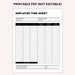 Editable Employee Time Sheet, Clock in & Out Sheet, Time Card, Work Log ...