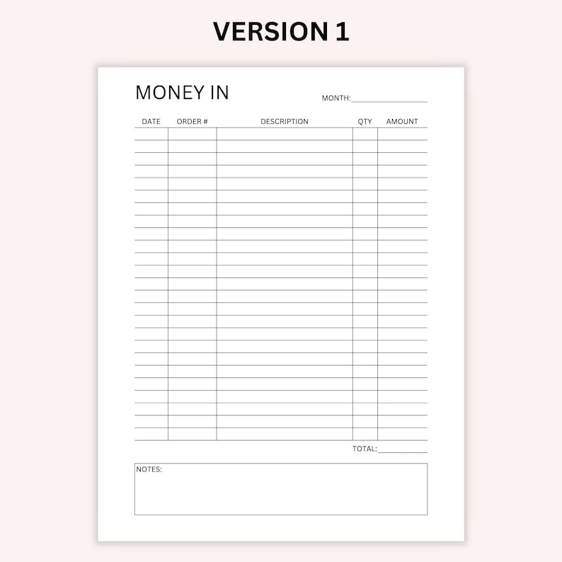 Printable Money Tracker, Expense Tracker, Savings Tracker, Money in ...