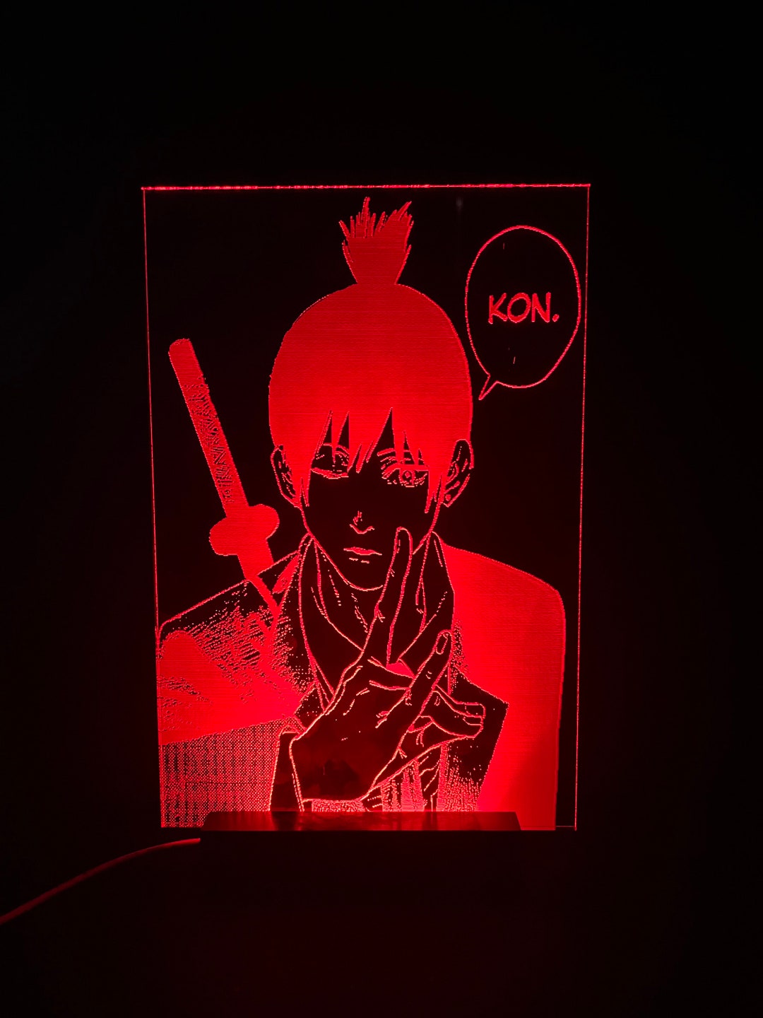 Acrylic Custom Laser Engraving W/ RGB Stand - Anime, Design, Graphics ...