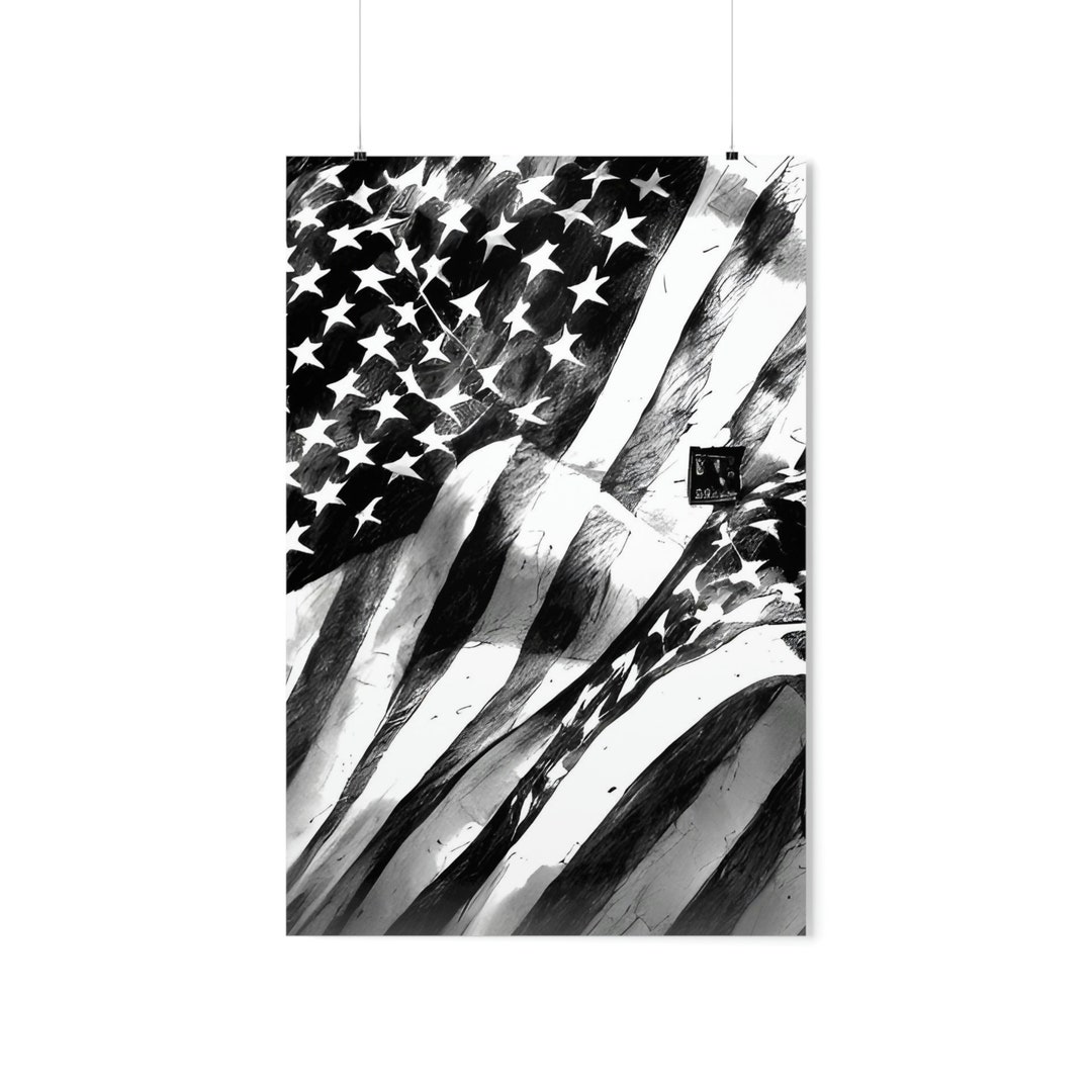 American Flag Verticle Matte Poster - Etsy