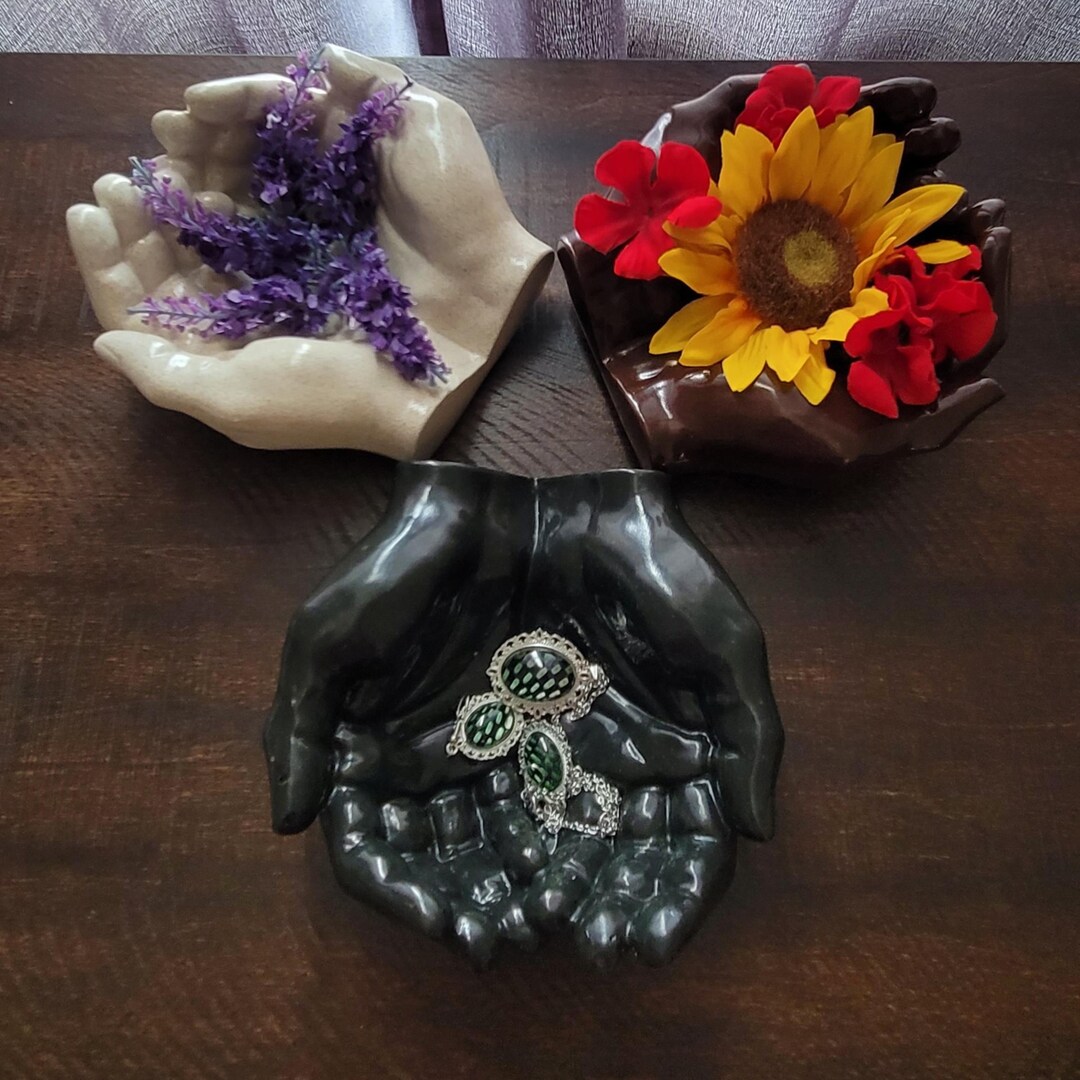 Giving Hands, Cupped Hands Planter, Hand Shape Tray, Prayer Hand Pot ...