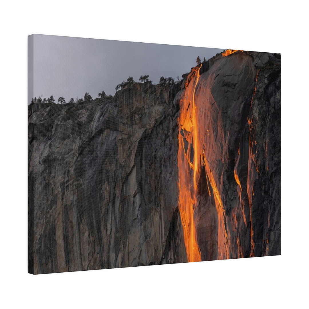 Yosemite "fire Fall" - Matte Canvas - Etsy
