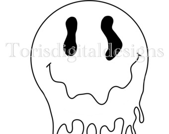 Drippy Face SVG, Drippy Face, Drippy Smiley Face, Drippy Smiley - Etsy