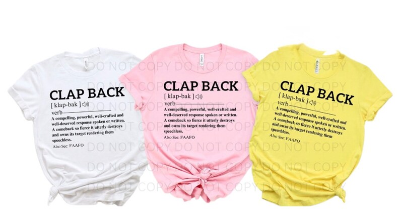 Clap Back Definition T-shirt, Funny Political T-shirt, Unisex Tee, Clap ...