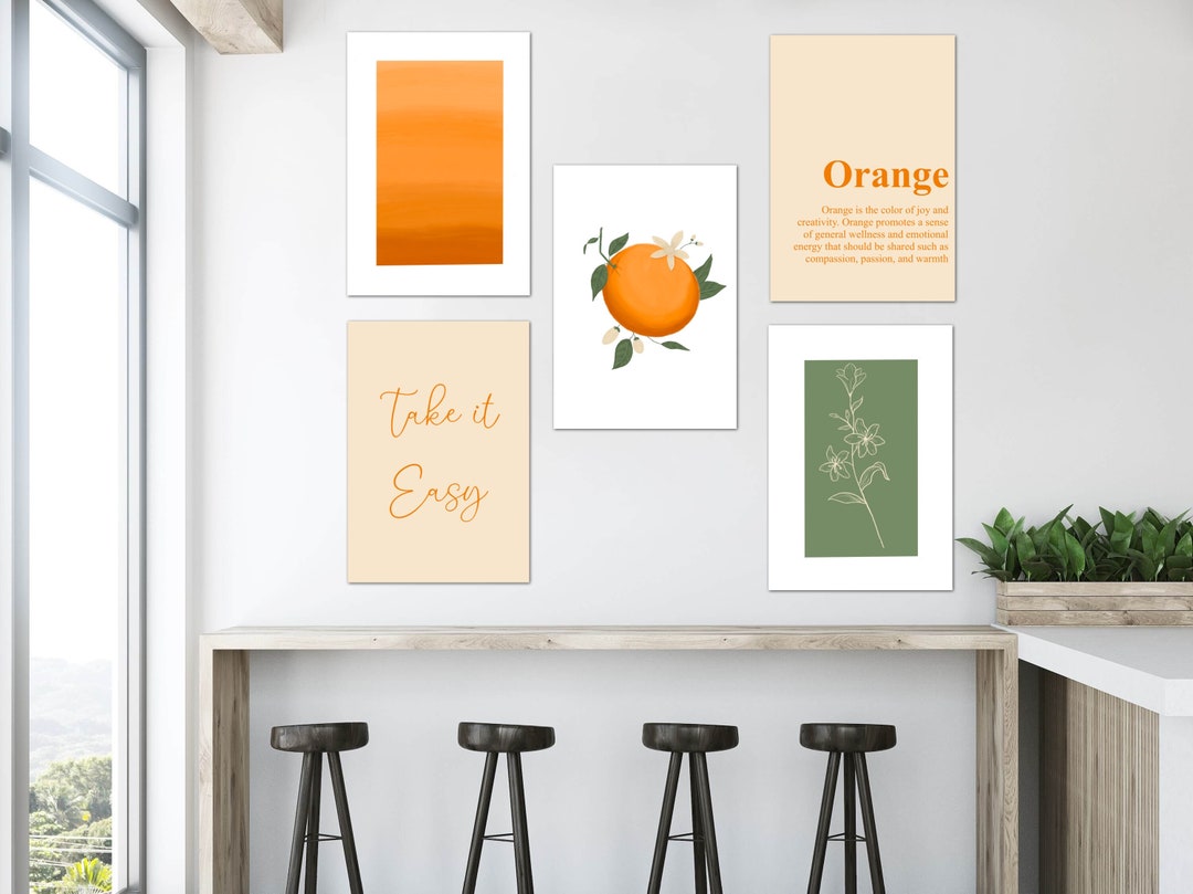 Orange Aesthetic Wall Collage - Etsy