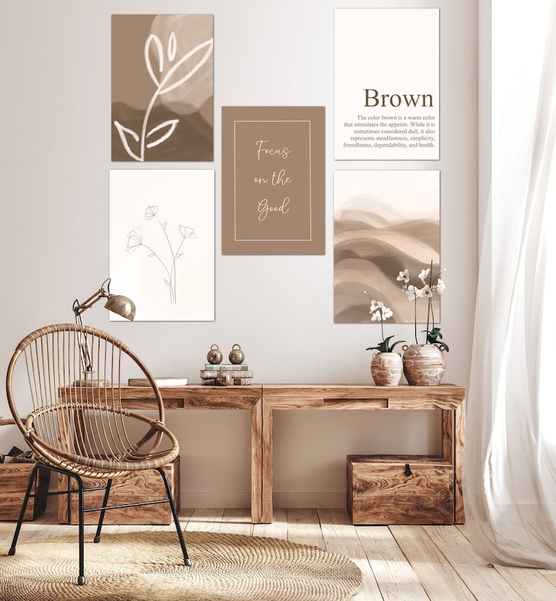 Brown Aesthetic Wall Collage - Etsy