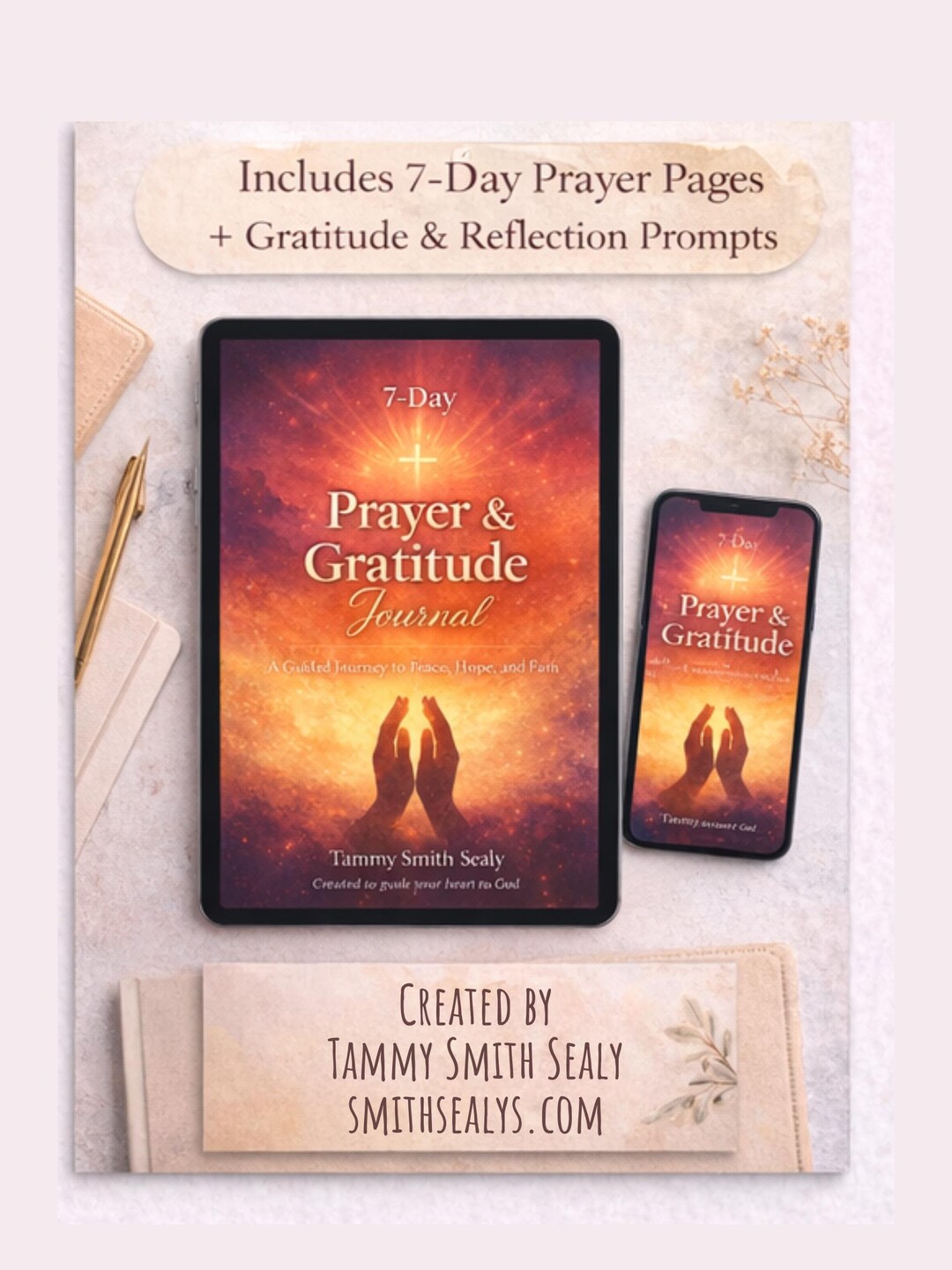 7-day Prayer & Gratitude Journal Printable | Christian Devotional ...