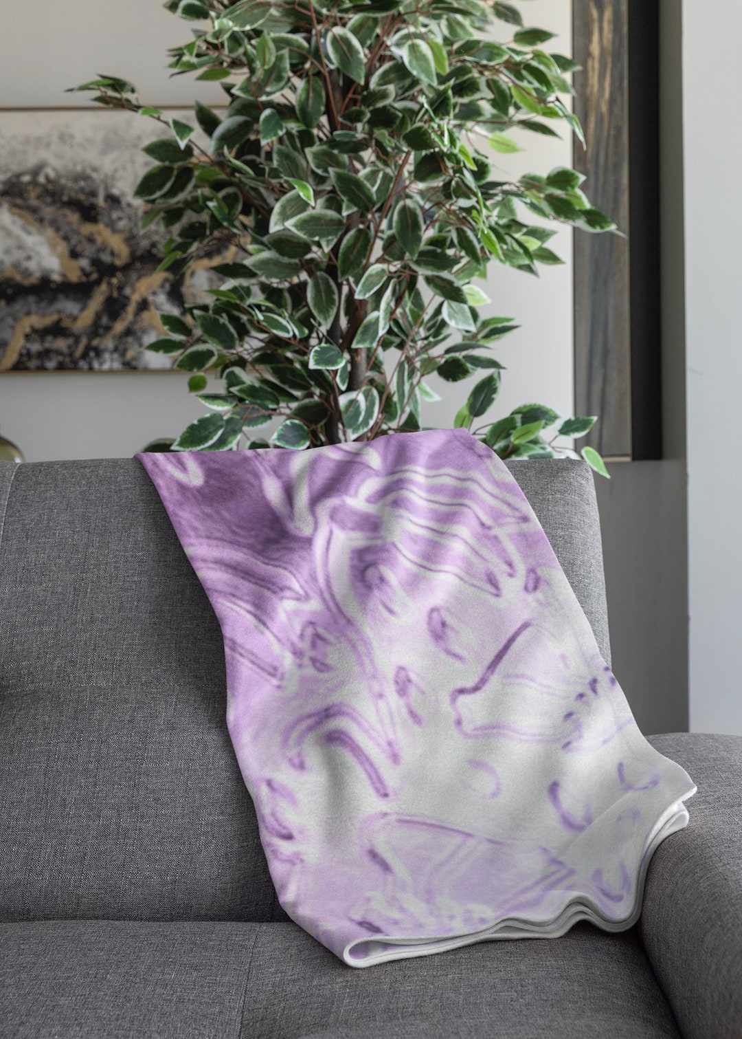 Pastel Pink Flower Throw, Mix and Match With Pillow, Decorative Throw ...