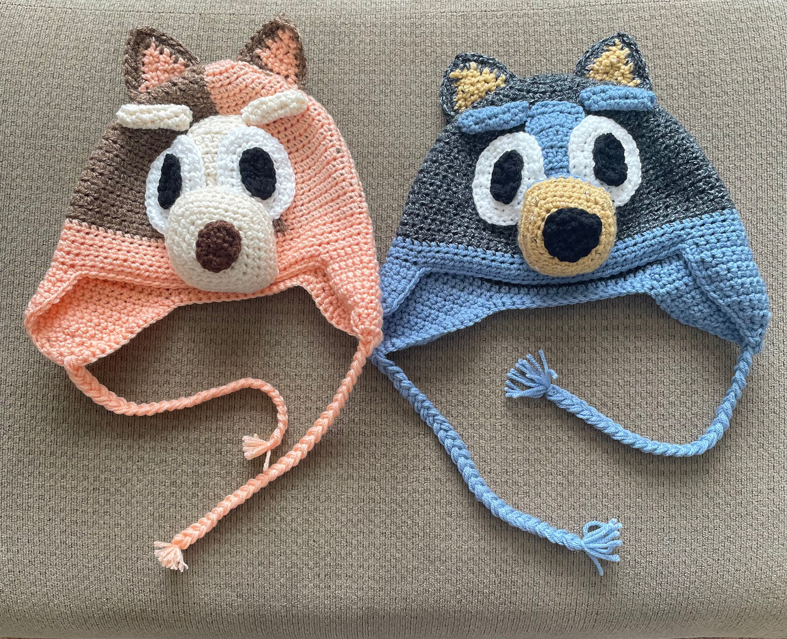 Bluey, Bingo, Bandit, and Chilli Hats - Etsy
