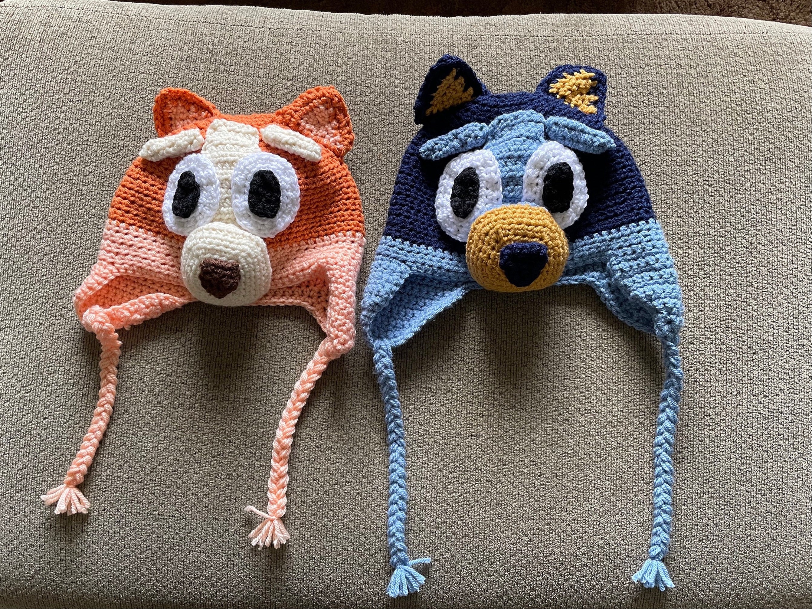 Bluey, Bingo, Bandit, and Chilli Hats - Etsy