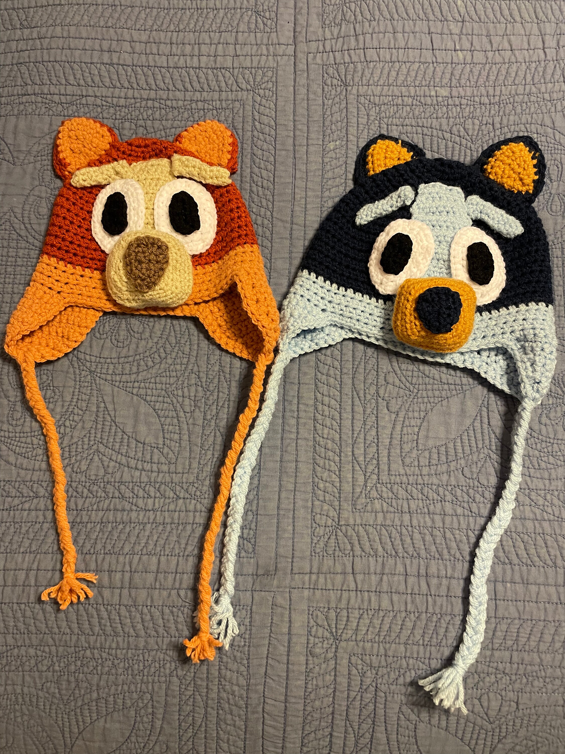 Bluey, Bingo, Bandit, and Chilli Hats - Etsy