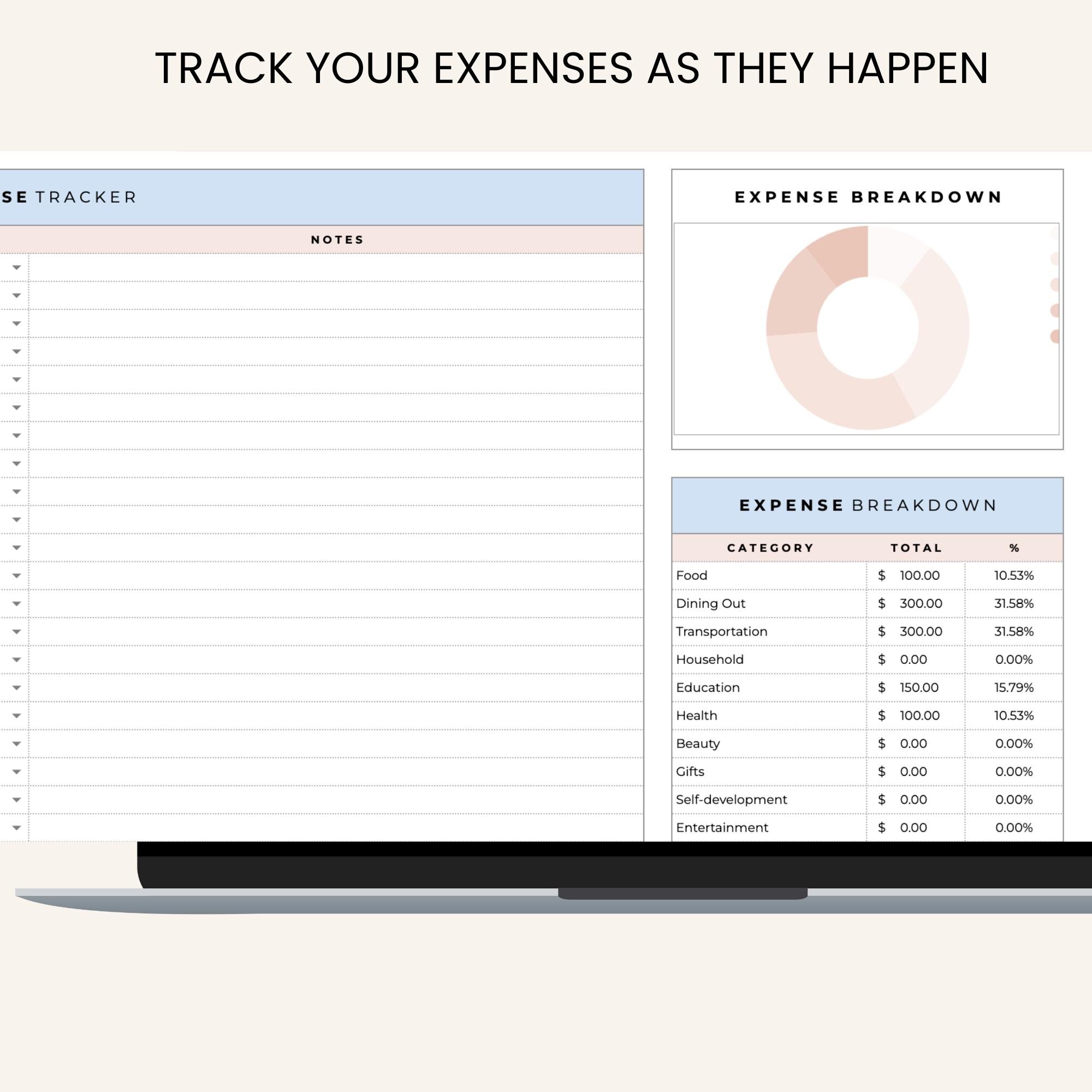 Monthly Budget and Bill Tracker Google Sheet – Simple, Editable ...