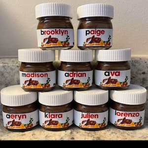 Mini Personalized Nutella - Etsy
