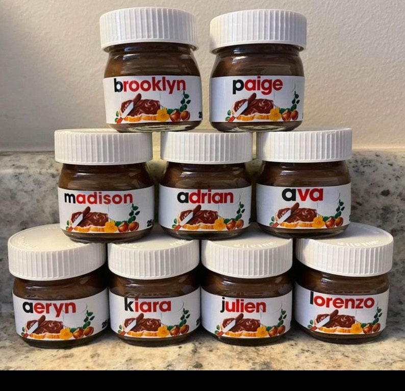Mini Personalized Nutella - Etsy