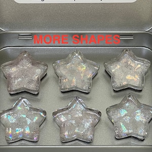 Holographic Magnets Stars | Iridescent Magnets Stars | Holograph Silver ...