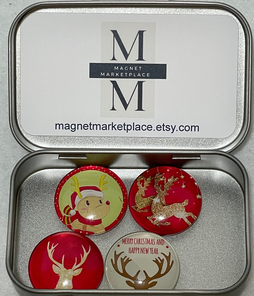 Xmas Reindeer Magnets | Reindeer Magnet Set | Santa Reindeers Magnets ...