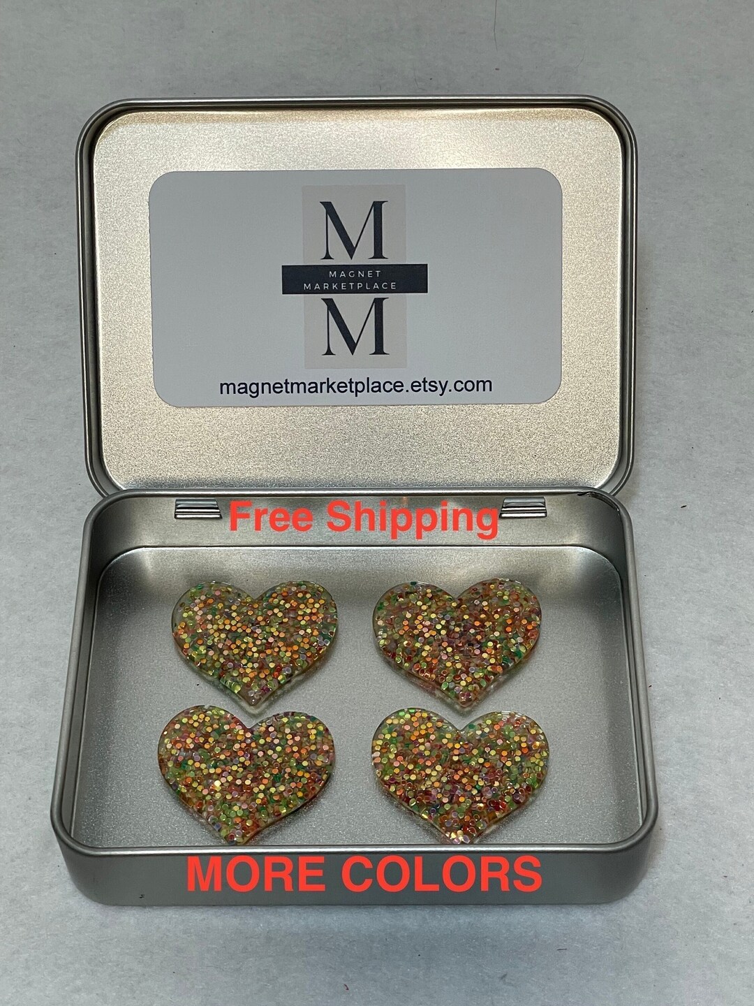 Heart Glitter Magnets | Love Gift Ideas | Valentine Gift | Gift for ...