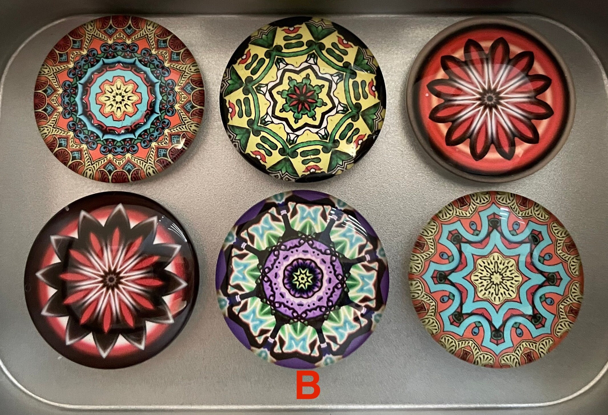 Mandala Decoration Magnets | Mandala Magnet Set | Fridge Magnets ...