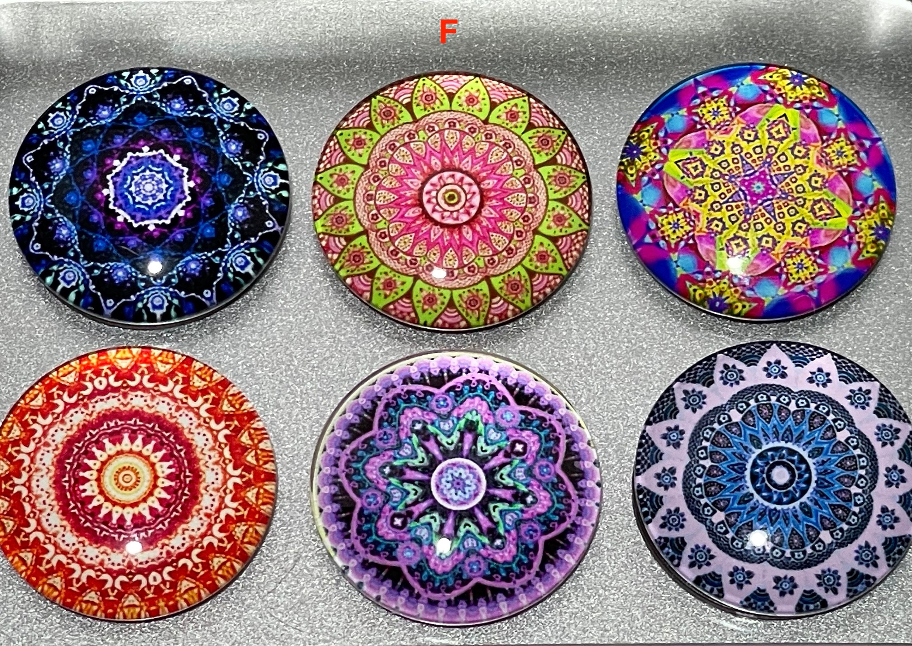Mandala Decoration Magnets Mandala Art Magnet Set Mandala - Etsy