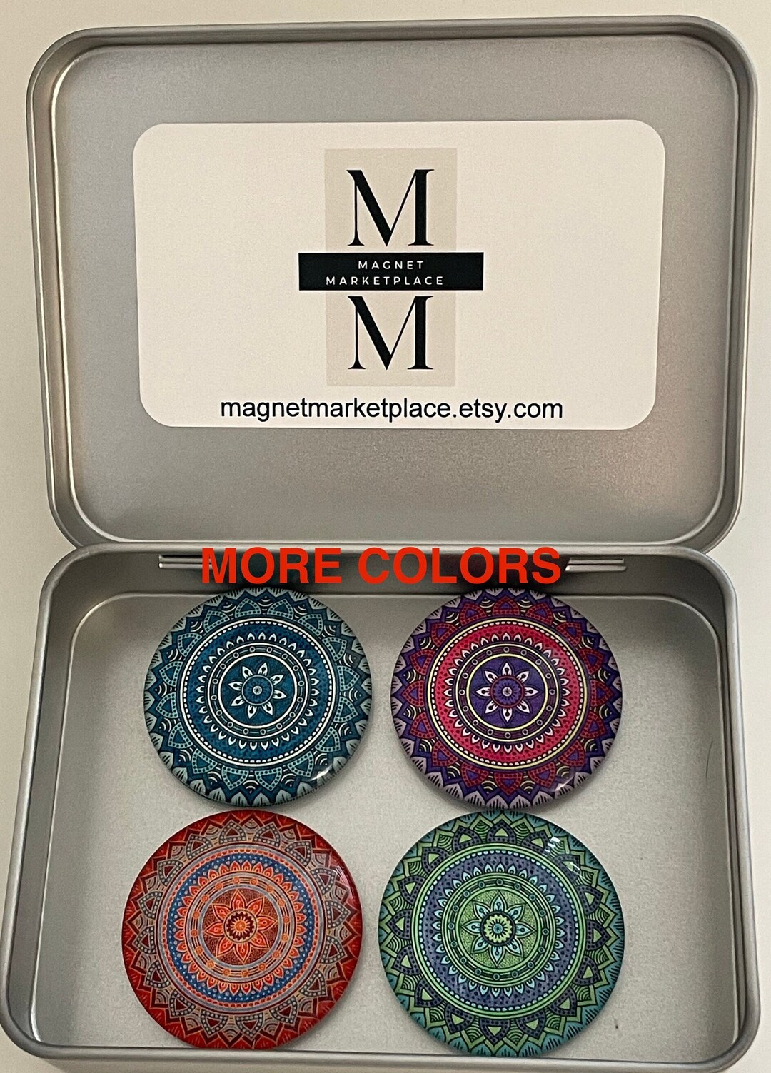 Mandala Magnets | Mandala Art | Fridge Magnet Set | Big Mandala Magnets ...