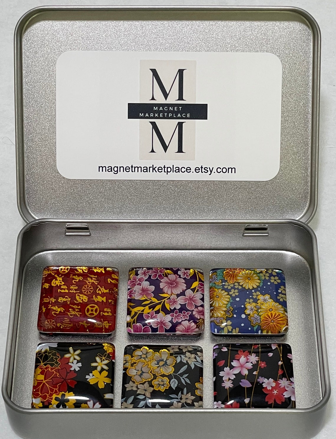 Asian Magnet Set Floral Japanese Style Floral Magnets - Etsy