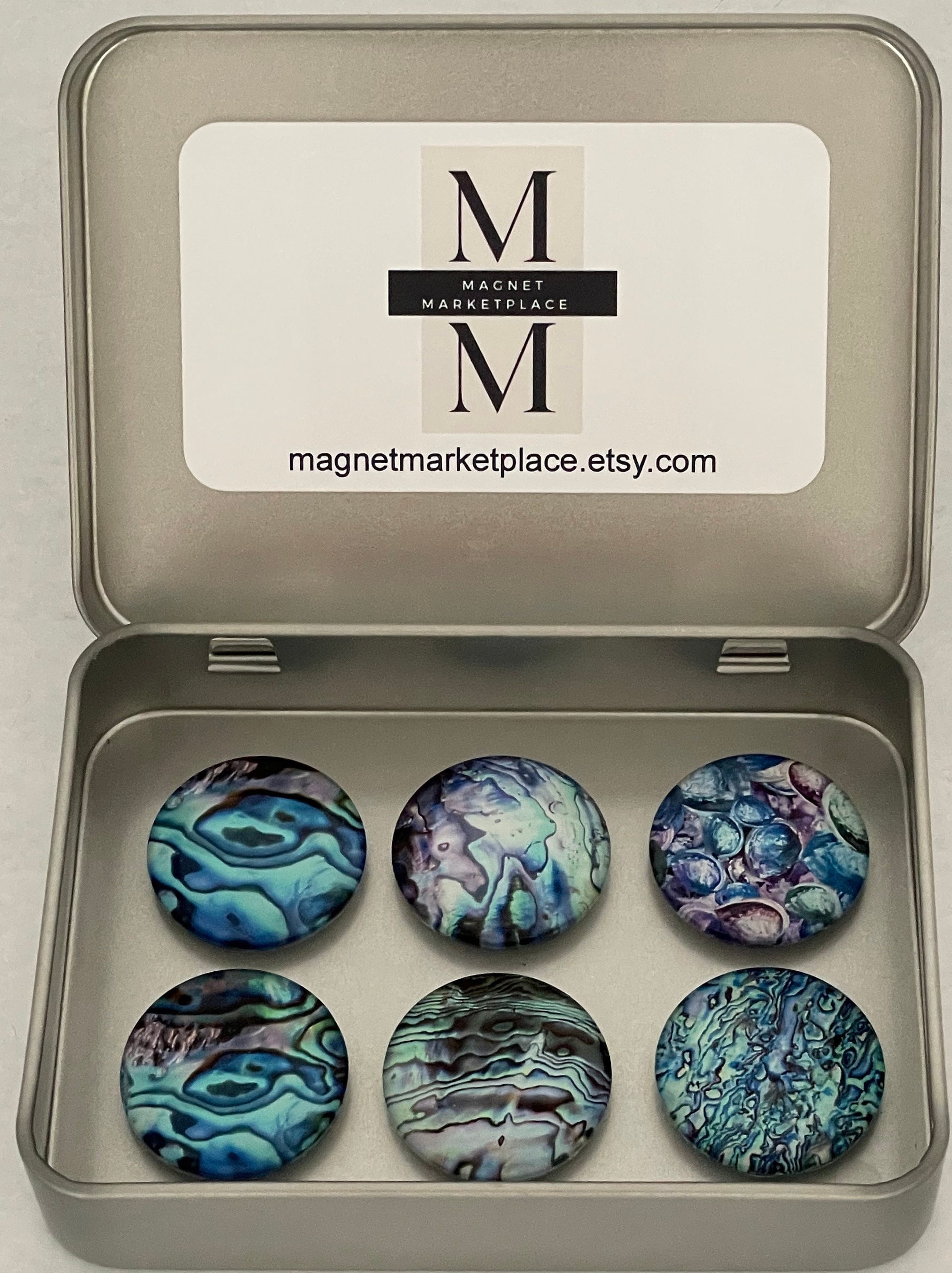 Watercolor Magnet Set Blue | Abstract Blue Magnets | Fridge Magnet Set ...
