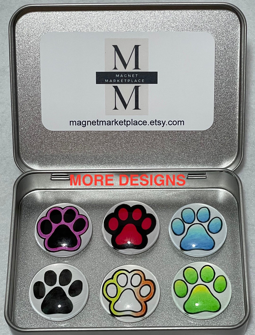Paw Print Magnets | Dog Paw Prints | Cat Paw Prints | Animal Paw Print ...
