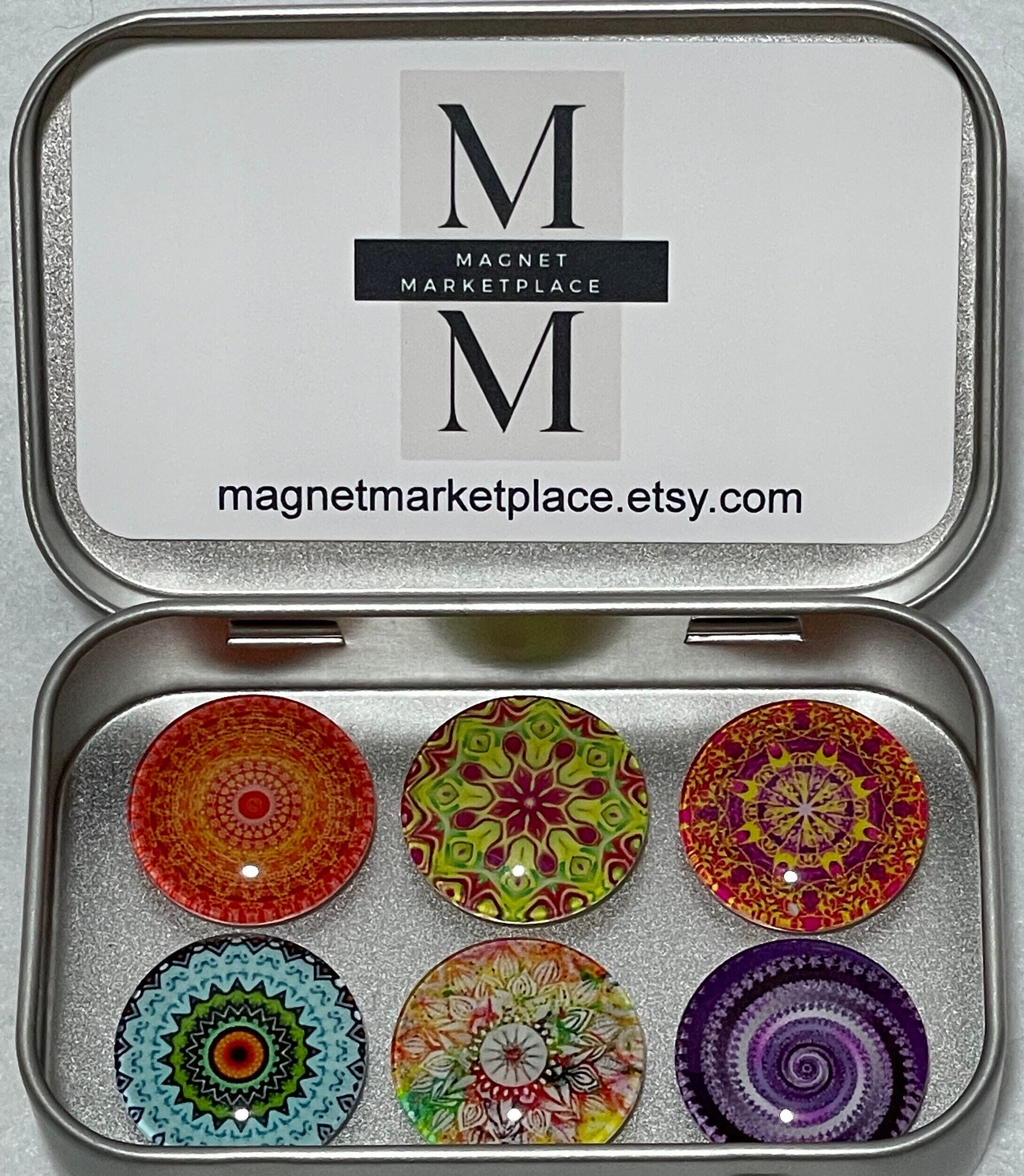 Mandala Decoration Magnet Set | Mandalas Fridge Magnets | Mandala Art ...
