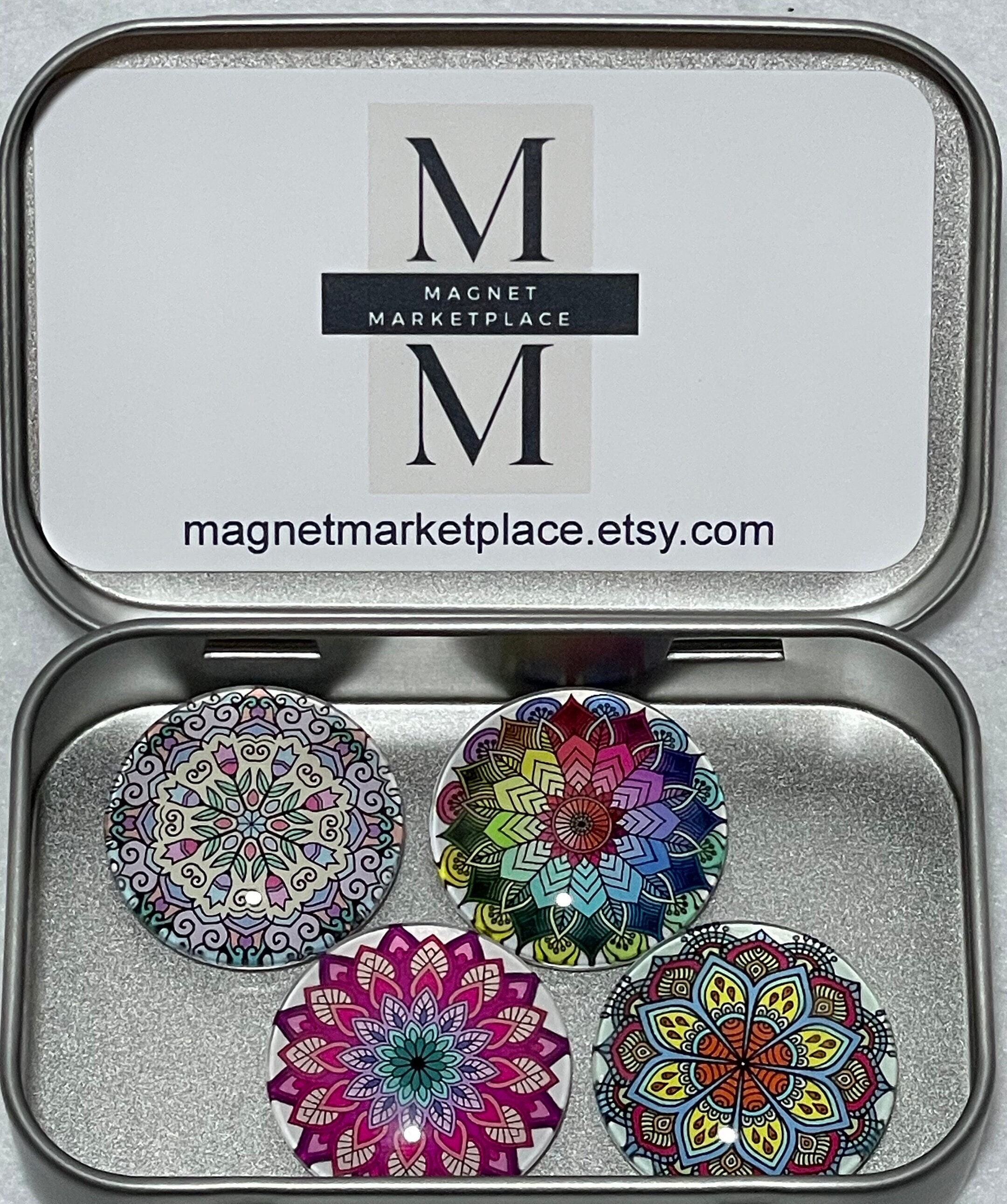 Mandala Art Magnets Mandala Decoration Magnets Gift for Friend Fridge ...