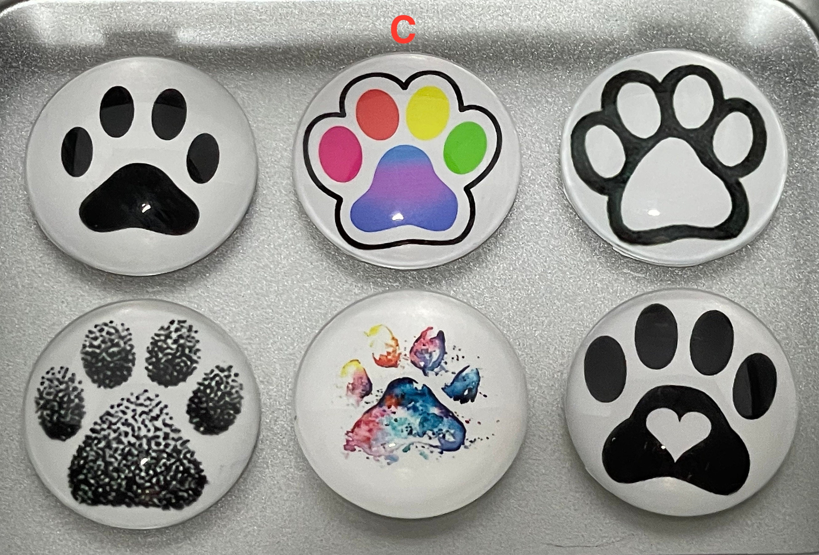 Paw Print Magnets Dog Paw Prints Cat Paw Prints Animal - Etsy